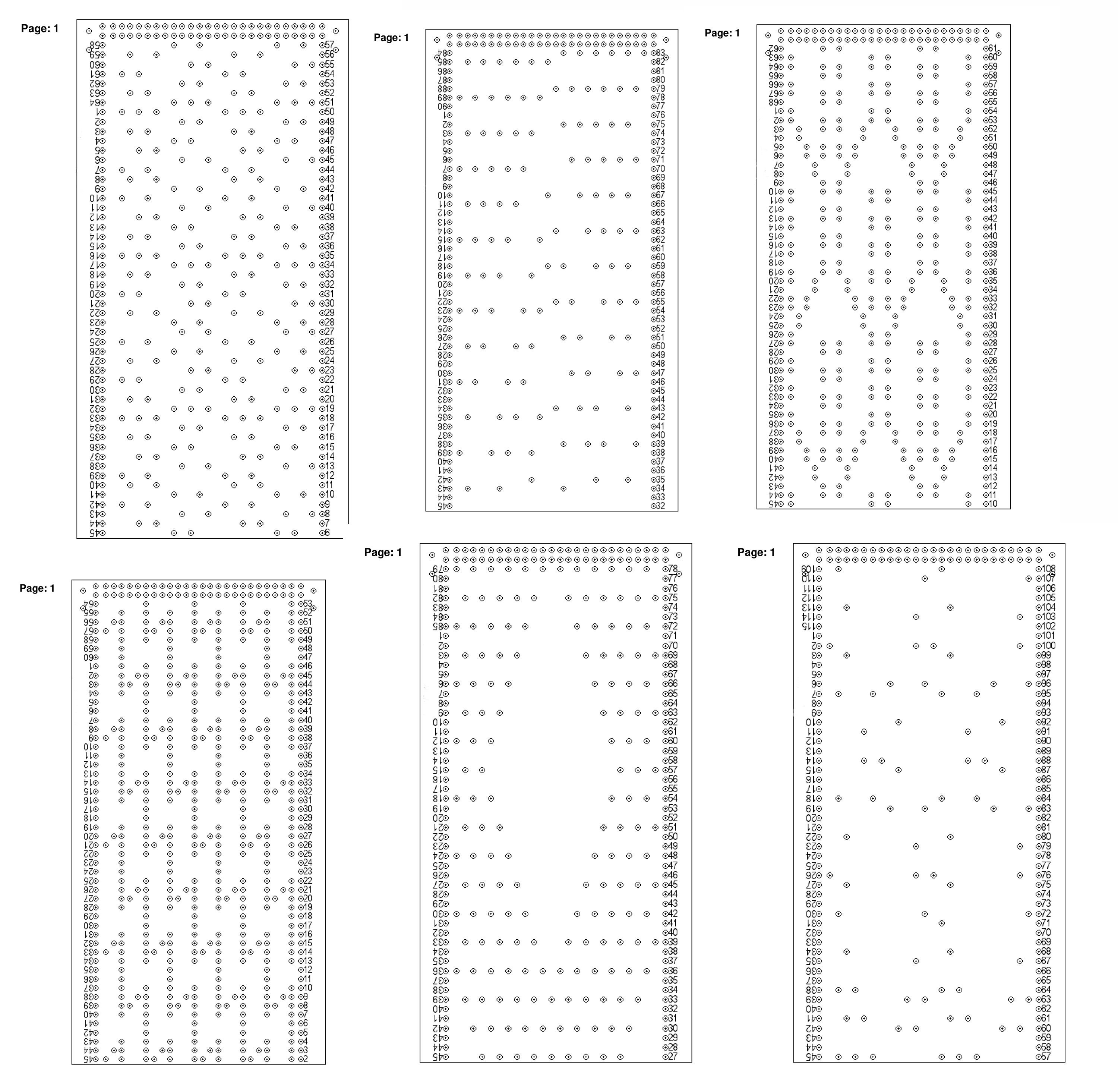 22 X LACE Punch Cards for BROTHER Knitting Machine , Punch Card ...