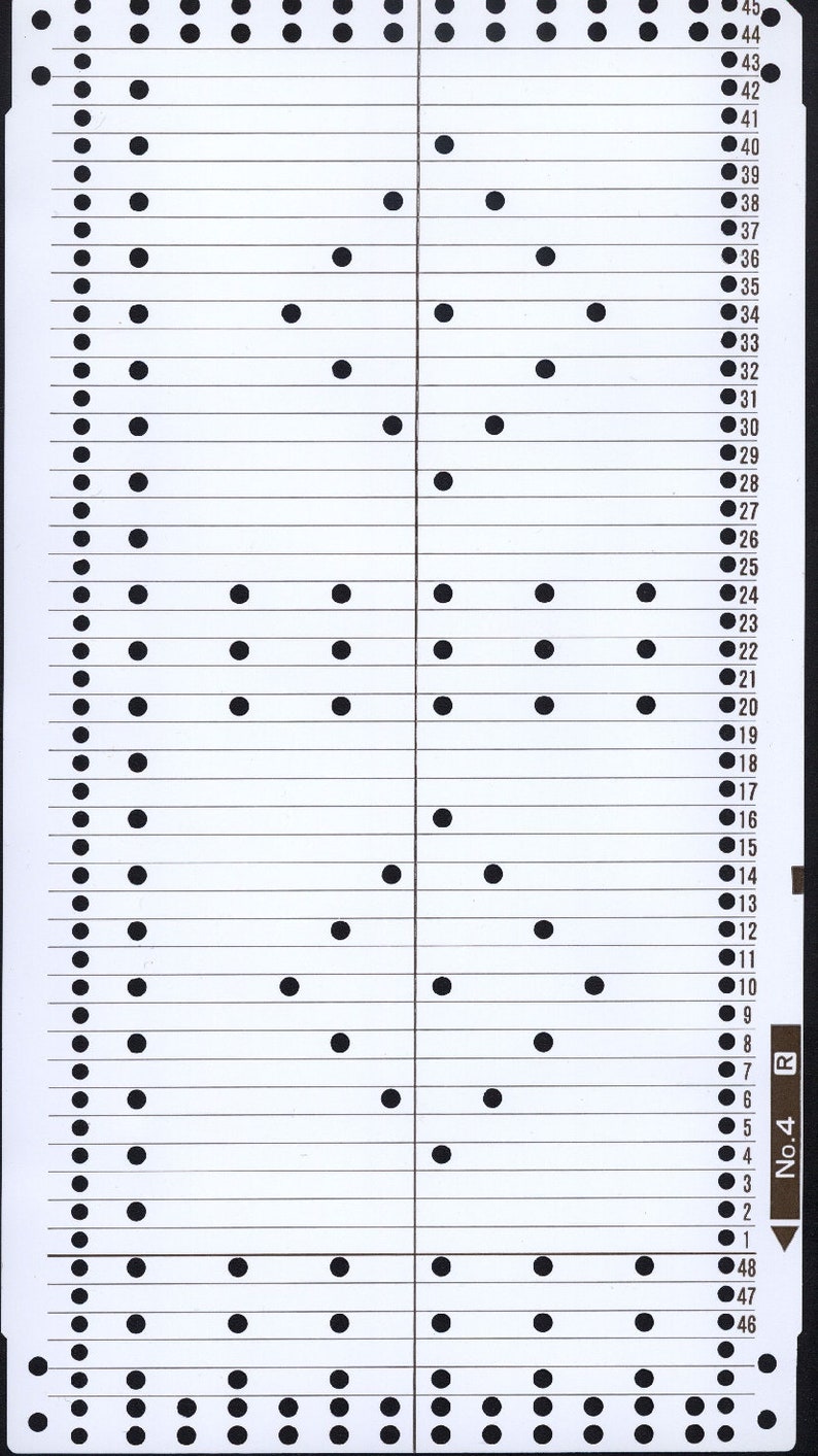 84 SILVER REED Knitting Machines Punch Cards, Machine Knitting Book ...