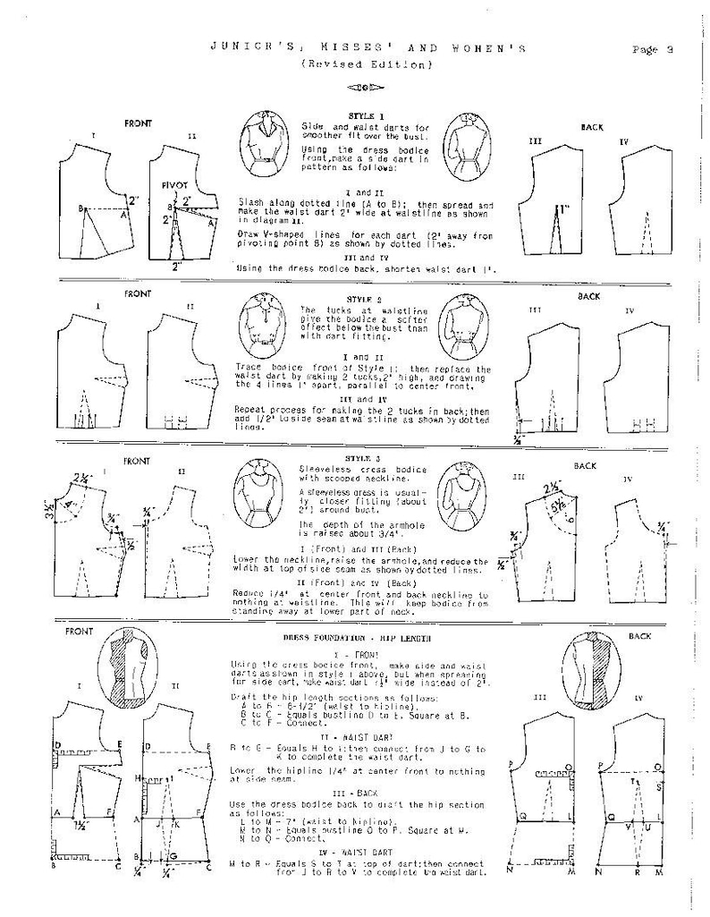 Pattern Drafting and Grading, Restored Digital Edition, Dressmaking ...