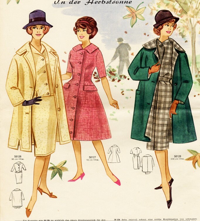 16 Vintage Sewing Patterns 1960 ,vintage Fashion Magazine 1960 With ...