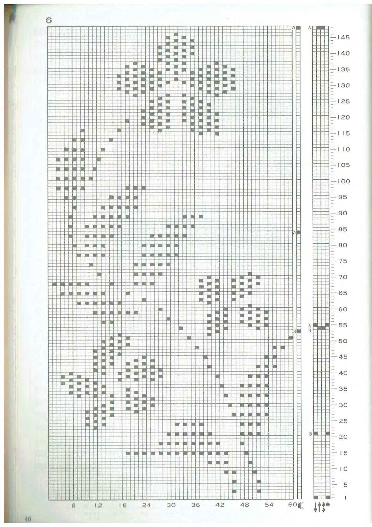 50 Mylars Patterns for Knitting Machine, Punchcard Patterns, Knitting ...
