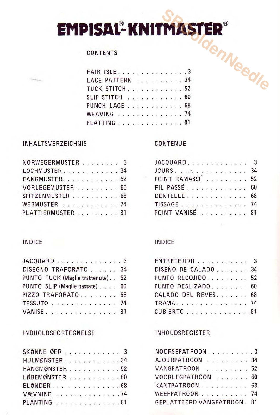 SILVER REED Stitch Pattern Book, Machine Knitting Magazine, Punch Card ...