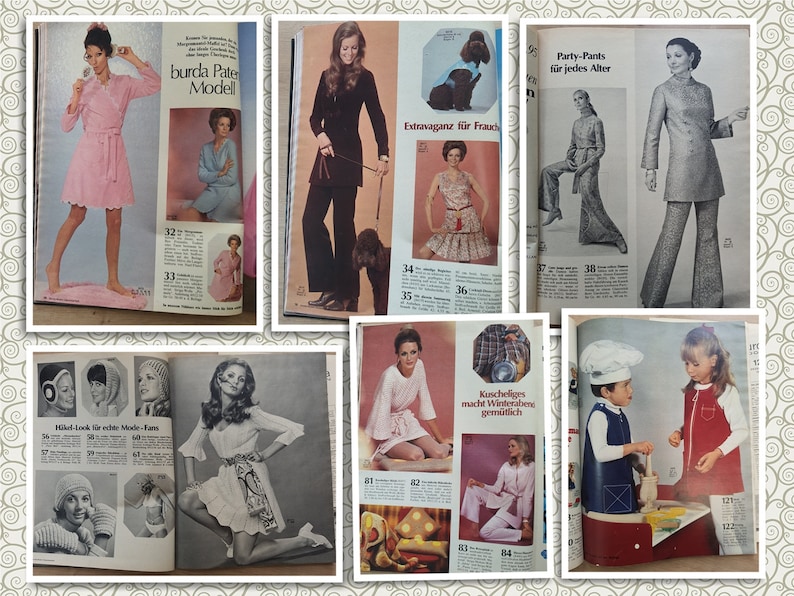 12/1969 Burda Moden , Burda 1960s, Vintage Sewing Patterns, Vintage ...