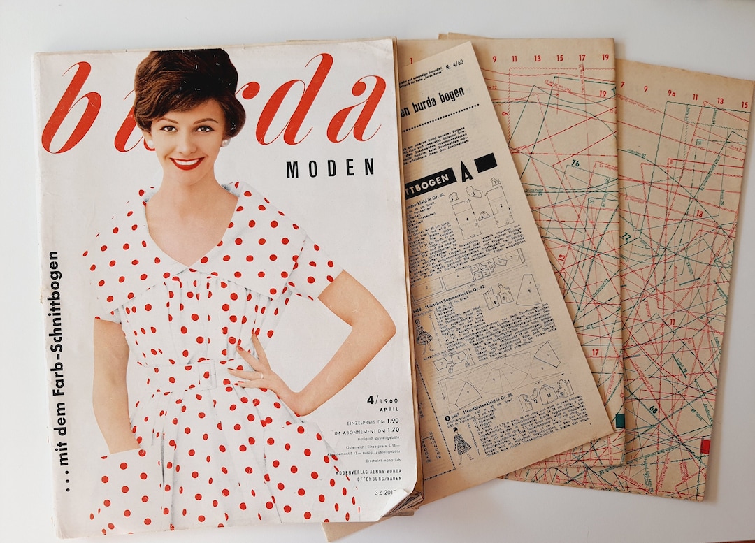4/1960 Burda Moden , Burda 1960s, Vintage Sewing Patterns, Vintage Burda Fashion, 1960s Sewing ...