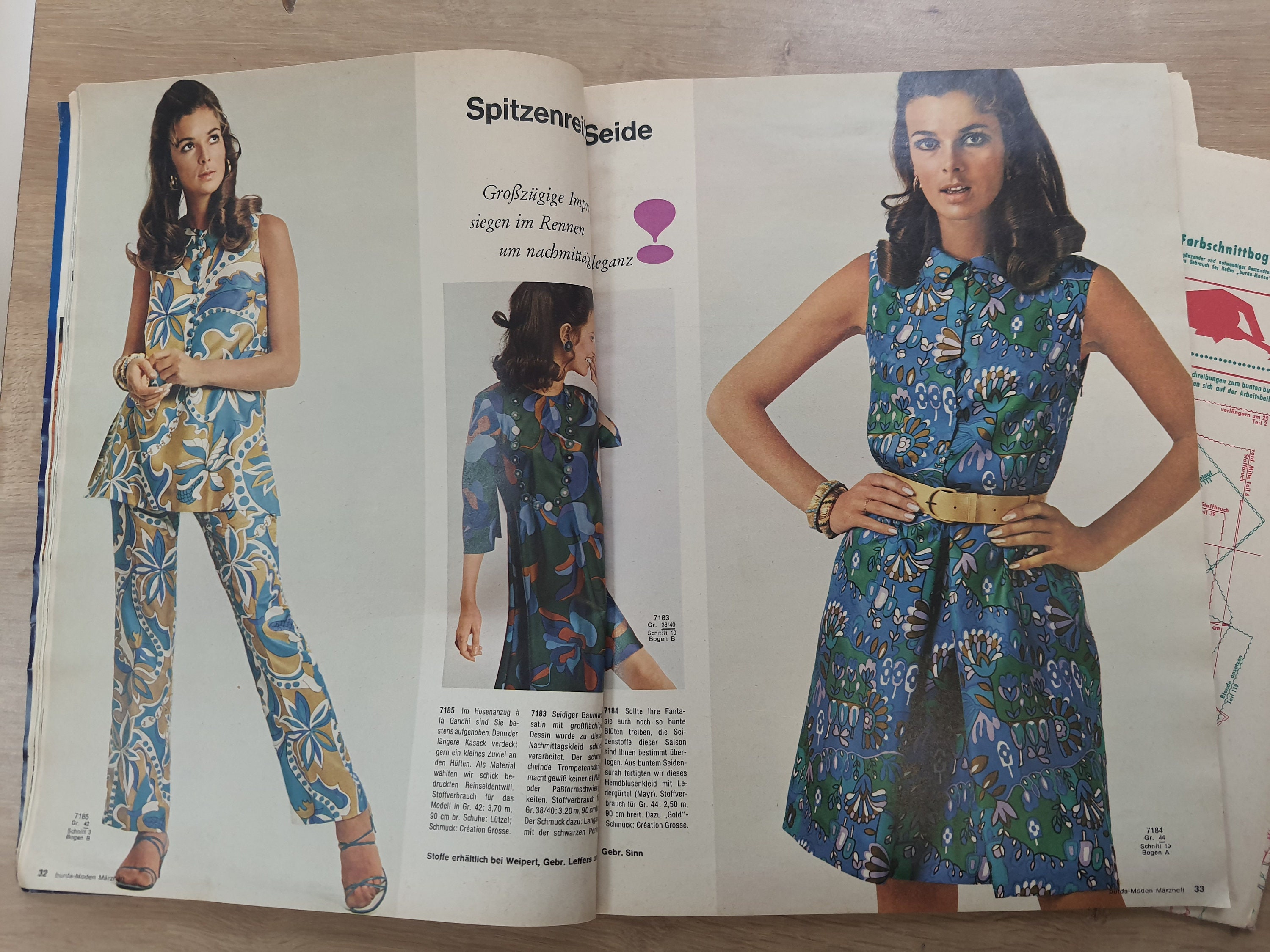 3/1968 Burda Moden Burda 1960s Vintage Sewing Patterns - Etsy