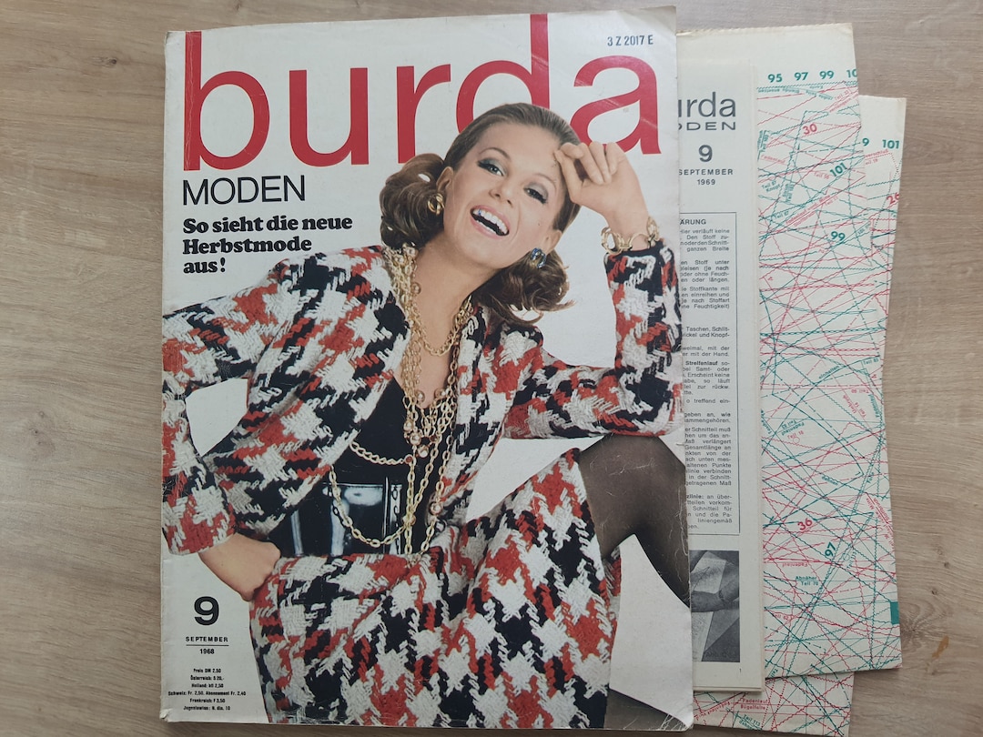 9/1968 Burda Moden , Burda 1960s, Vintage Sewing Patterns, Vintage Burda Fashion, 1960s Sewing ...