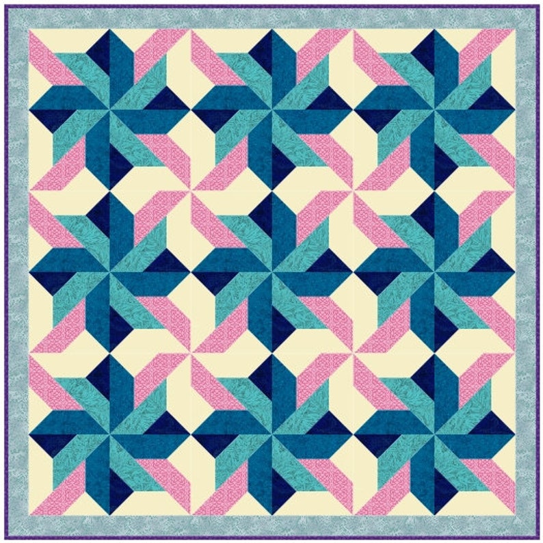 Digital Quilt Block Pattern, 3d Quilt Pattern Pdf, Paper Pieced Quilt ...