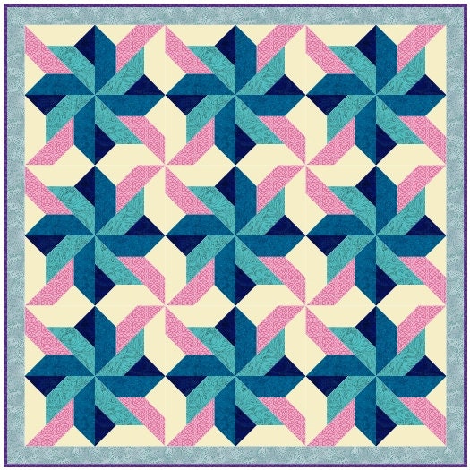 Digital Quilt Block Pattern, 3d Quilt Pattern Pdf, Paper Pieced Quilt ...