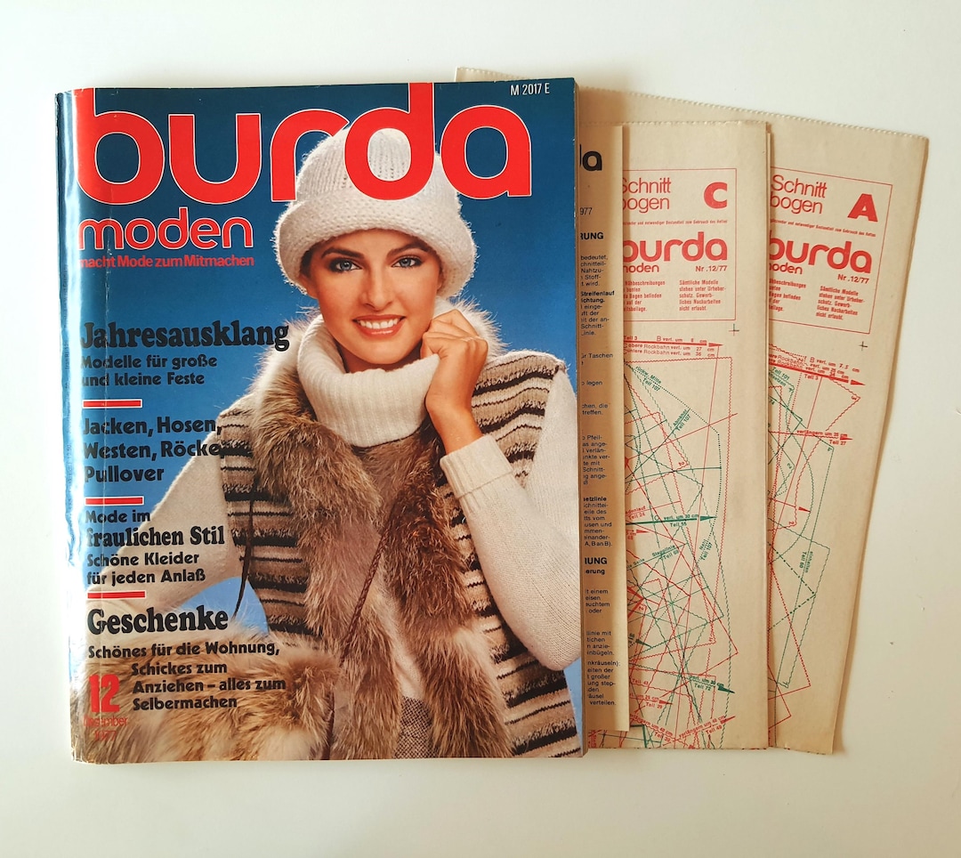 12/1977 Burda Moden , Burda 1970s, Vintage Sewing Patterns, Vintage ...