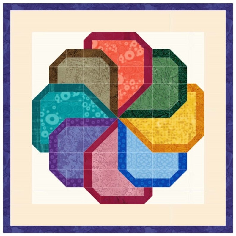 Digital Quilt Block Pattern, 3d Quilt Pattern Pdf, Paper Pieced Quilt ...