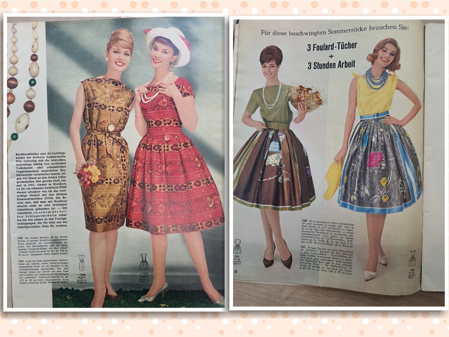 6/1961 Burda Moden , Burda 1960s, Vintage Sewing Patterns, Vintage ...