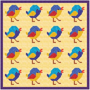 Baby Bird Quilt Pattern Pdf, Digital Quilt Block Pattern, Quilt ...