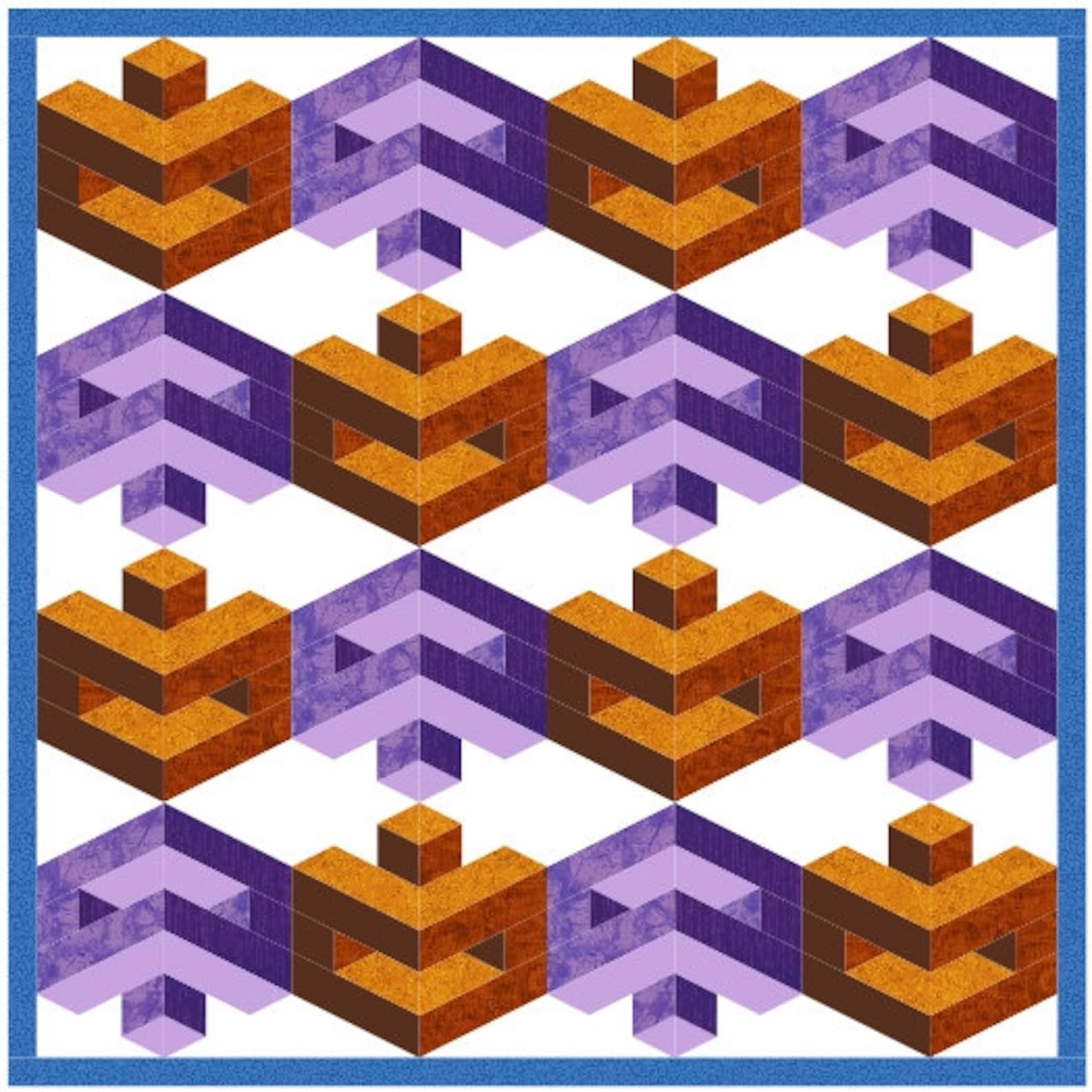 Digital Quilt Block Pattern 3d Quilt Pattern Pdf Paper - Etsy Australia