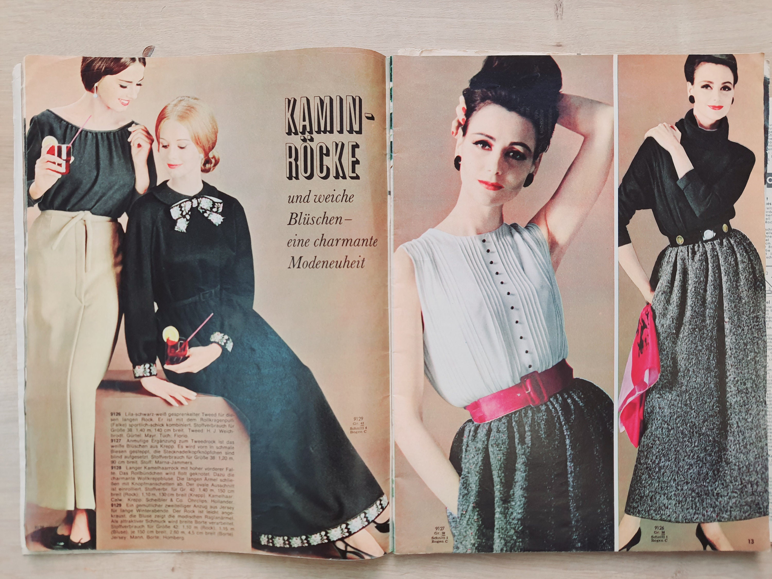 1963 Burda Sewing Pattern Magazine: Vintage German Fashion - Etsy