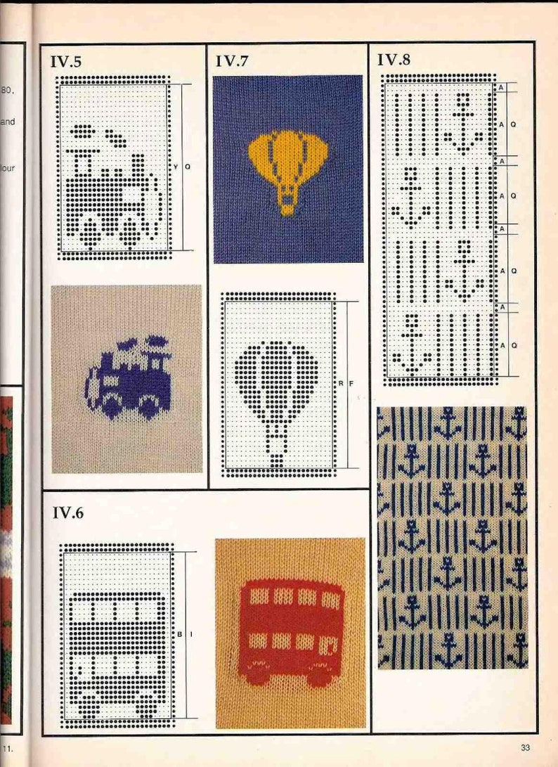 Machine Knitting Patterns , Machine Knitting Book, Punchcard Patterns ...