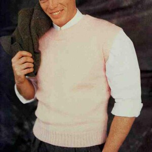 Vintage Knitting Book, Mens Knits , Sweater Patterns Book, Adults Knit ...