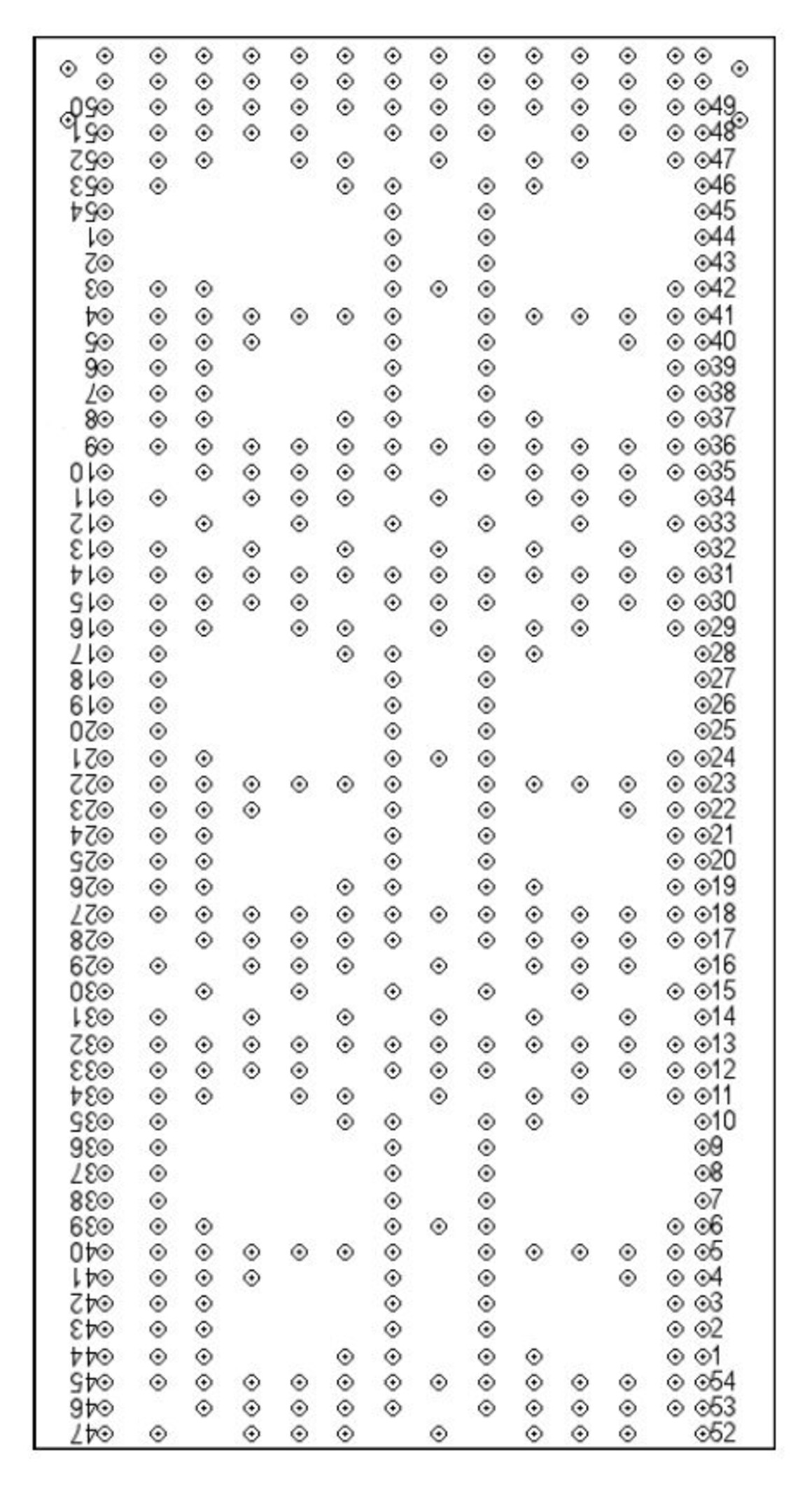 24 X Punch Cards 12 Stitches for Knitting Machine set 2 , Punch Card ...