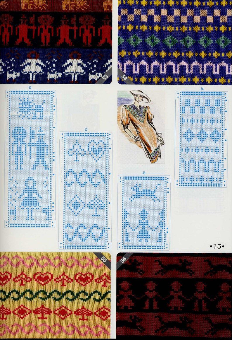 Toyota Knitting Machine Punch Card Patterns: 191 Designs (PDF Download ...