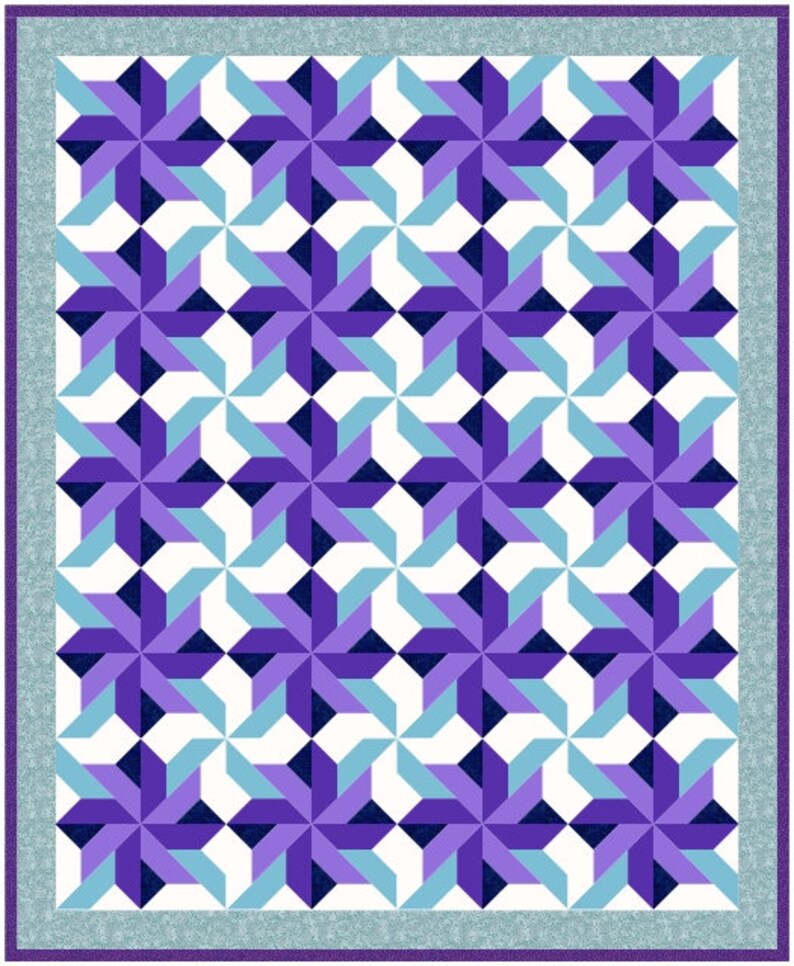 Whirling Star Quilt Block Pattern: Paper Pieced (PDF Pattern) - Etsy