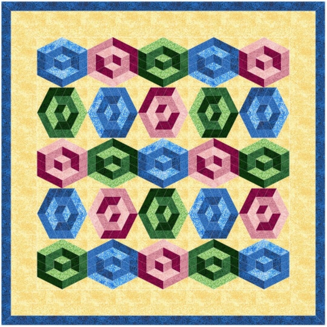 3D Quilt Block Pattern (PDF Pattern) - Etsy UK