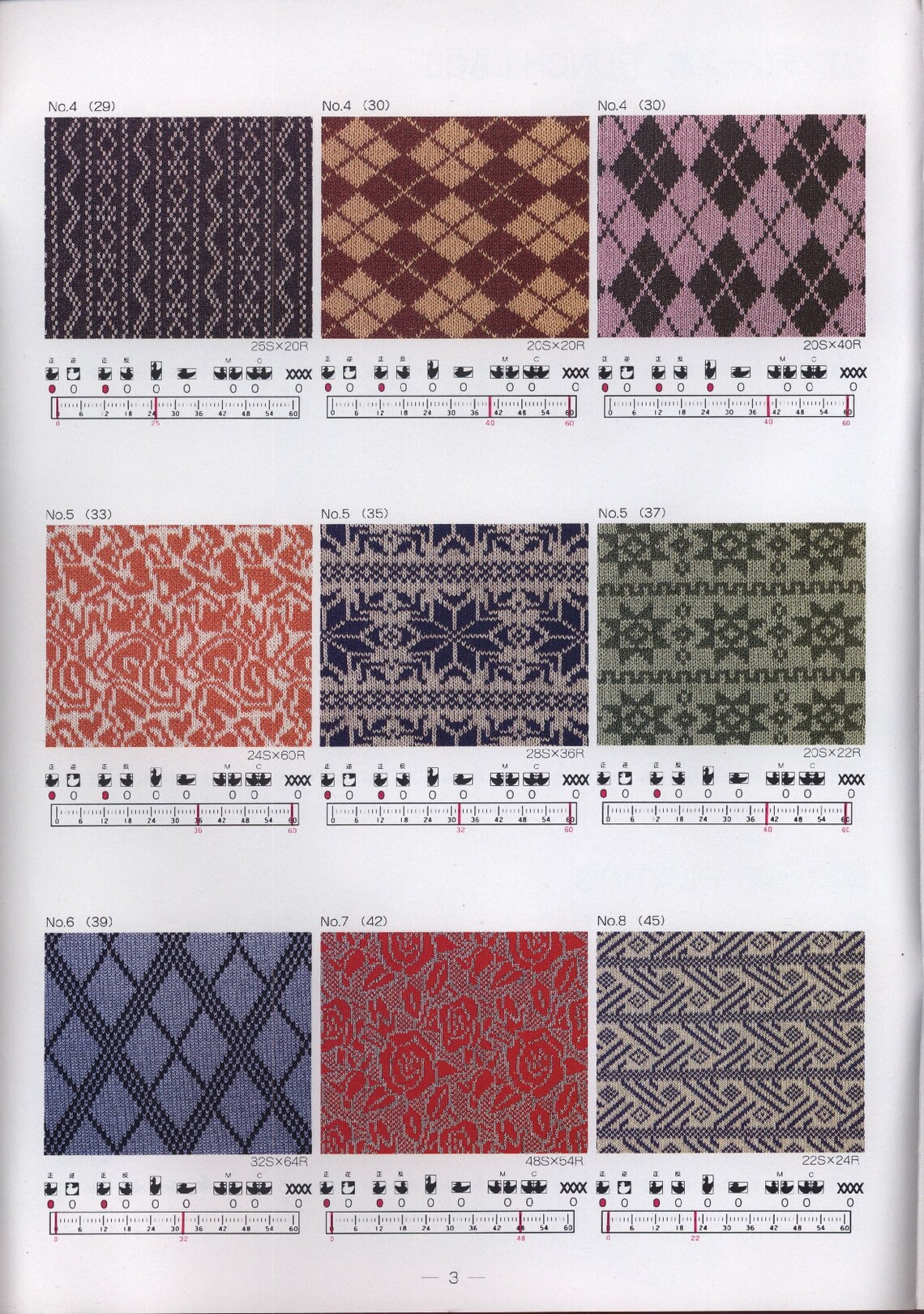 Brother Knitting Machine Patterns: Mylar Sheet Designs (PDF Download ...