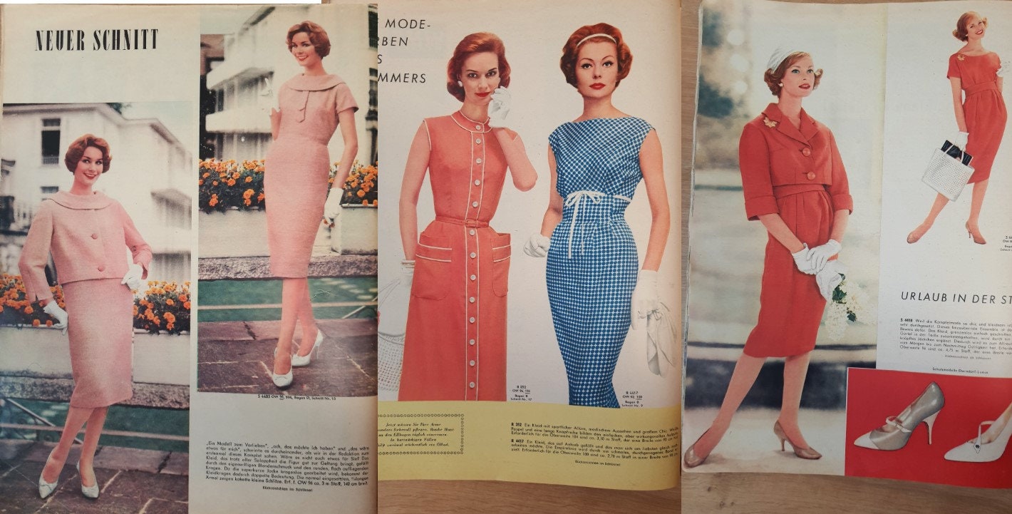 5/1959 Neuer Schnitt , Vintage Fashion Magazine 1950s, Vintage Sewing ...