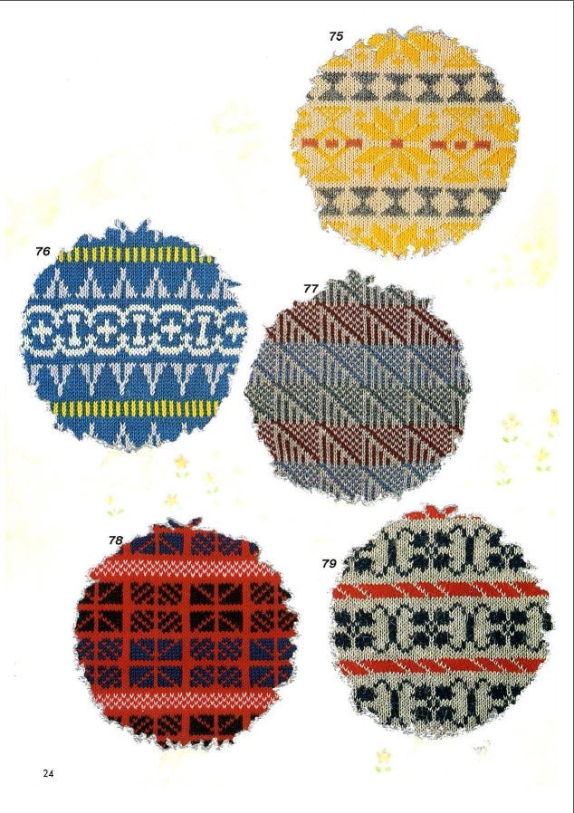 555 Knitting Machine Patterns: Brother Stitch World, Punch Card Designs ...