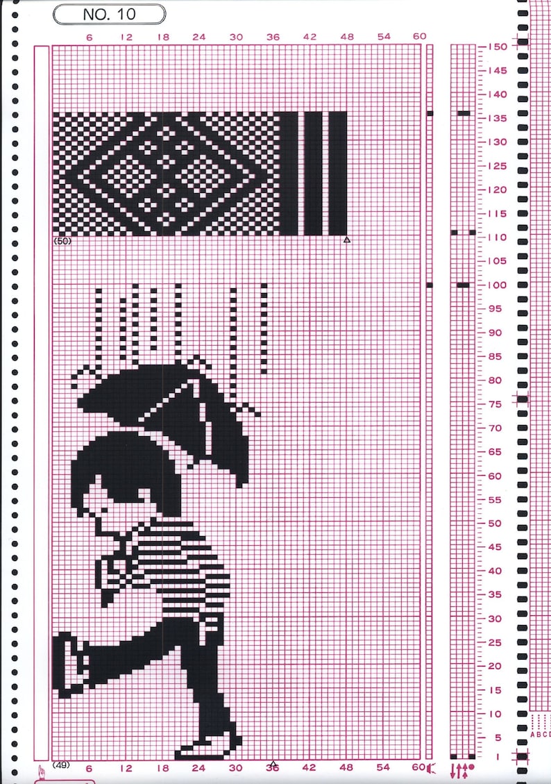 Brother Knitting Machine Patterns: Mylar Sheet Designs (PDF Download ...