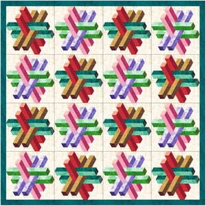 Digital Quilt Block Pattern, Paper Pieced Quilt Pattern, Modern Patchwork ,quilt Block Patterns ...