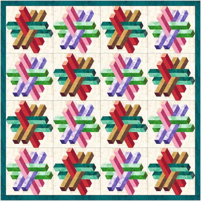 3D French Braid Quilt Block Pattern: Modern Patchwork (PDF Download) - Etsy