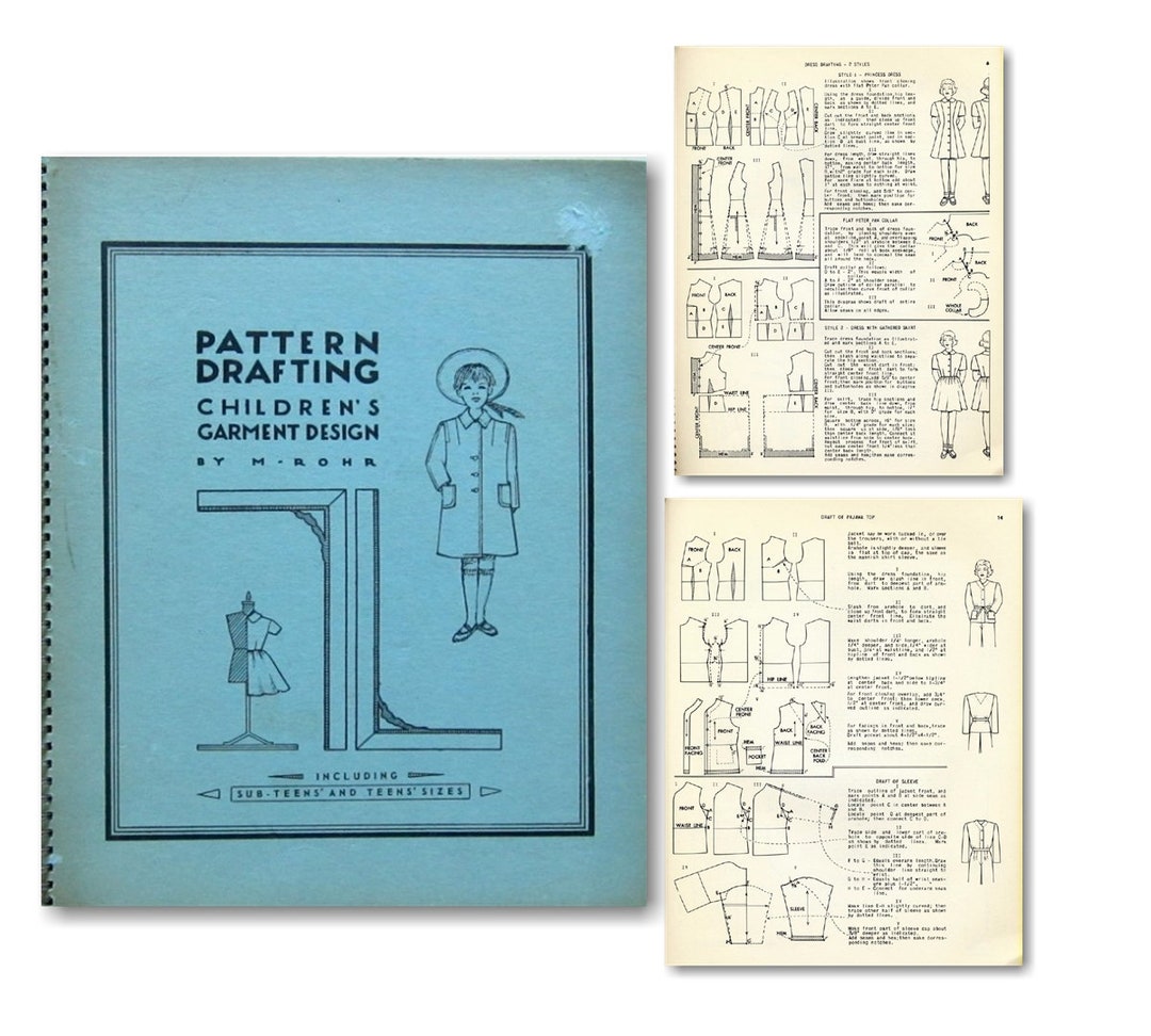 Vintage Childrenswear Pattern Drafting Book: 1951 Dressmaking Guide ...