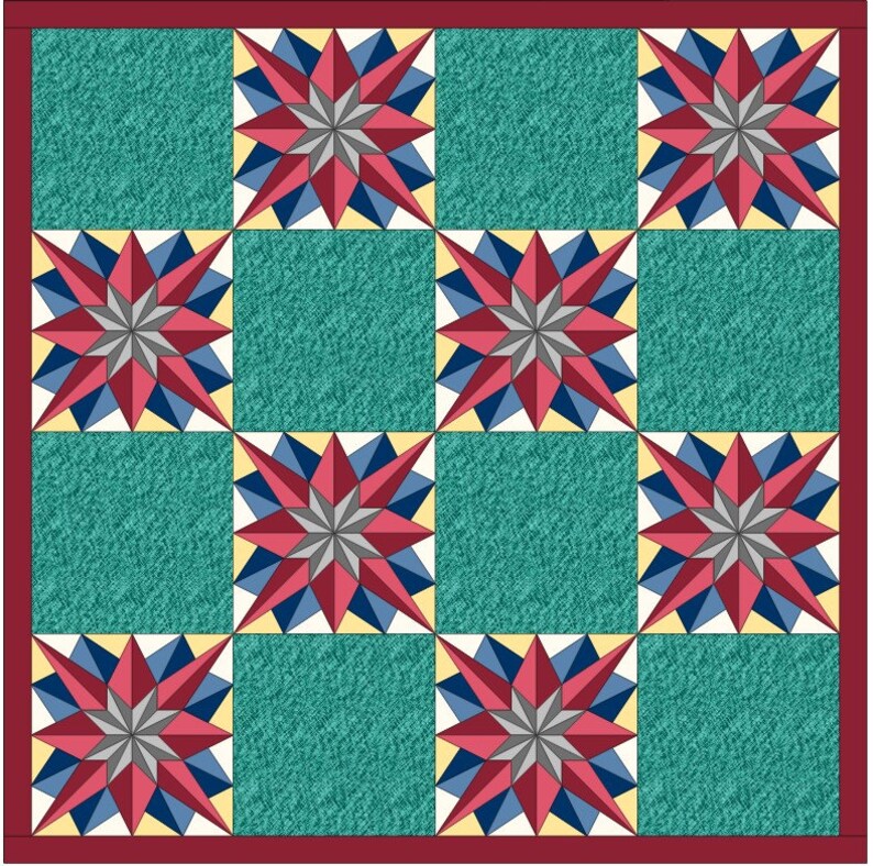 Digital Quilt Block Patterns Quilt Patterns PDF Paper Pieced Quilt Patterns 3d Quilt Pattern PDF ...