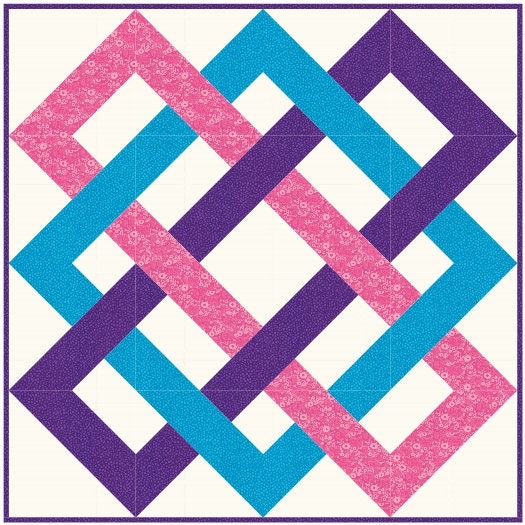 Quilt Block Pattern Modern, Interwoven Quilt Pattern, Paper Pieced Quilt Patterns , Quilt Block ...