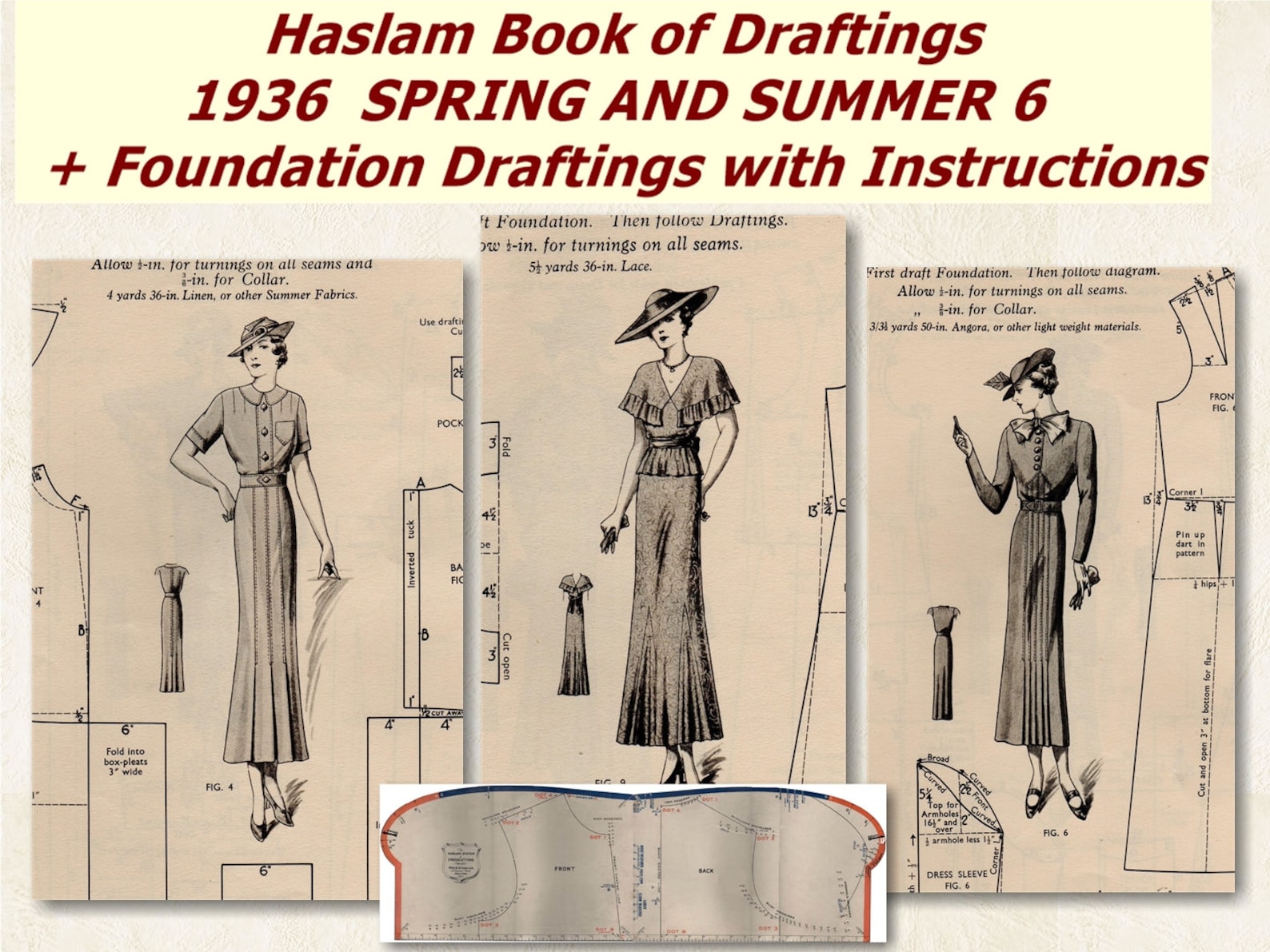 6/1936 Haslam System of Dresscutting Spring and Summer , Haslam ...