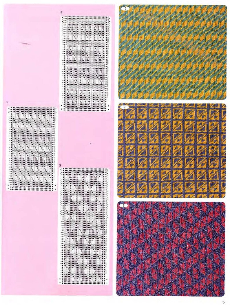 SILVER REED Stitch Pattern Book, Machine Knitting Magazine, Punch Card ...