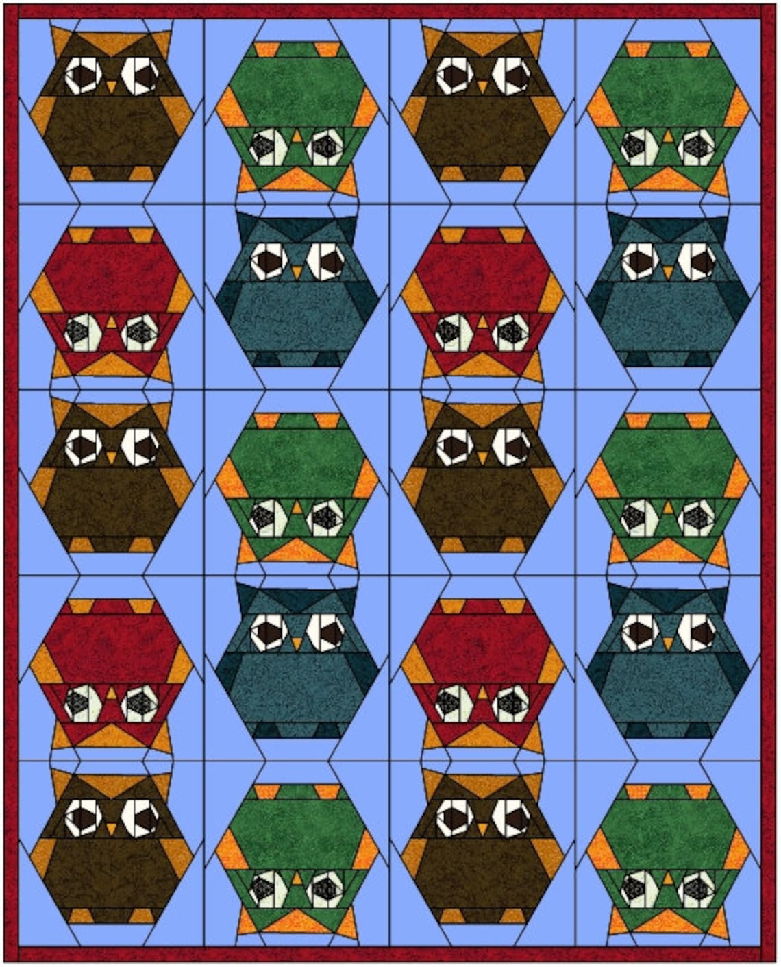 Owl Quilt Block Pattern (PDF Pattern) - Etsy