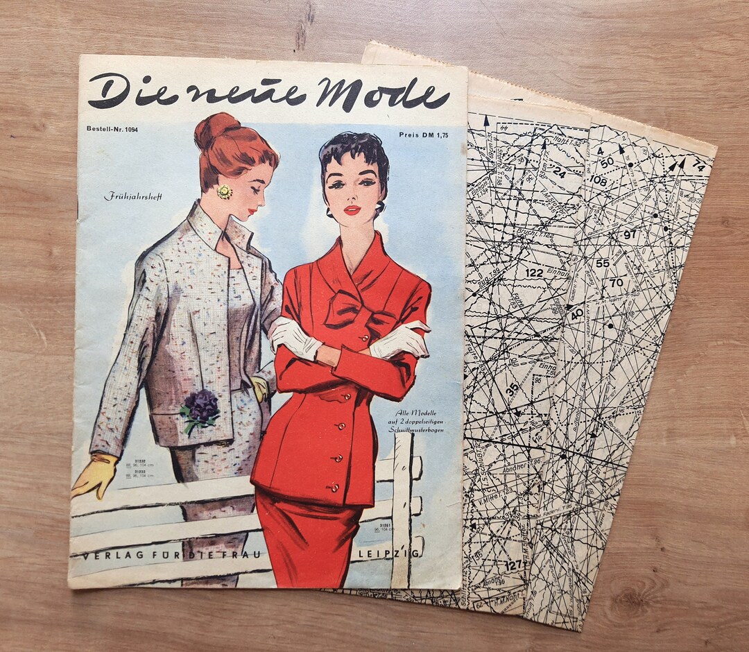 1950s Die Neue Mode 1094, 74 Sewing Patterns, Vintage Fashion Magazine ...