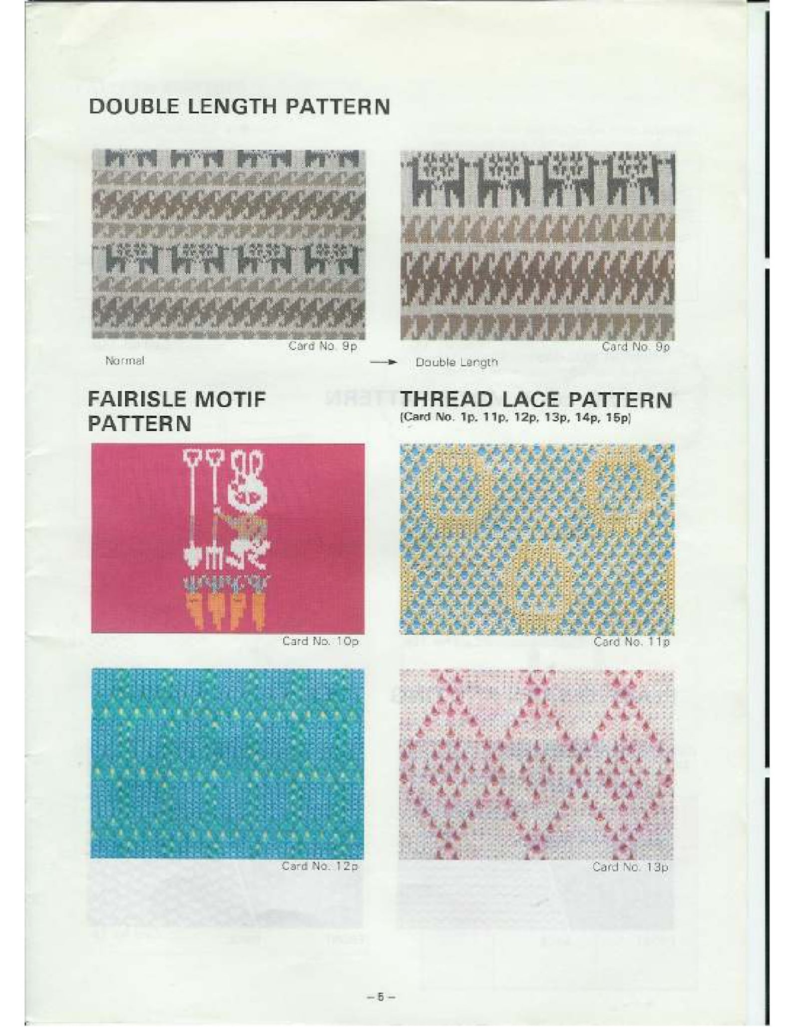 15x Knitting Machines Brother Punch Cards , Machine Knitting, Punchcard ...