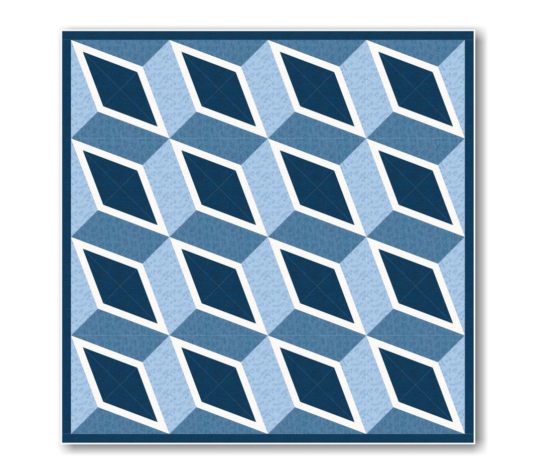 3d Cube Quilt Block Pattern, Quilt Patterns Modern, 3d Quilt Pattern ...