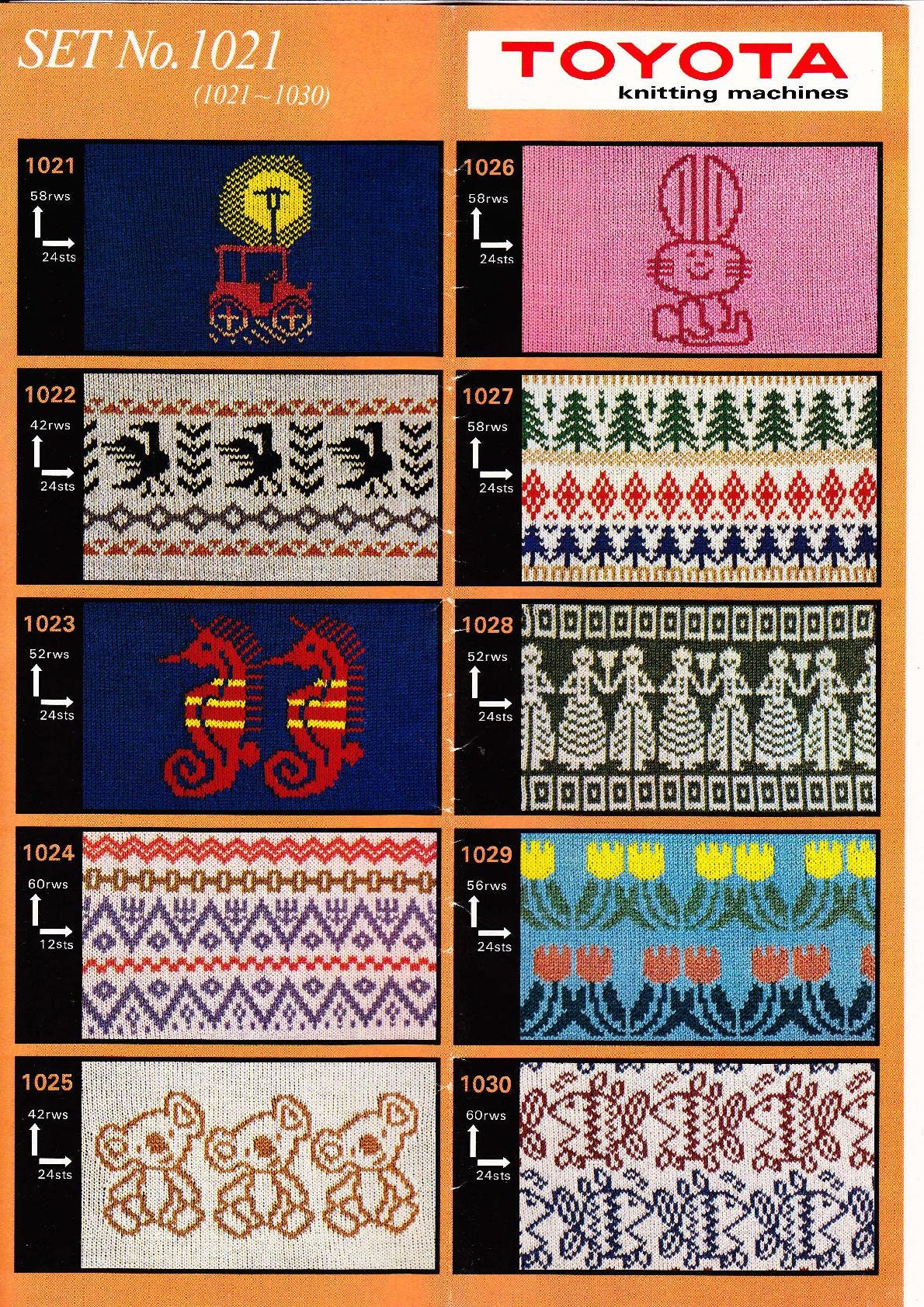 40 Toyota Punch Cards , Knitting Machine Punch Card Patterns , Ebook ...
