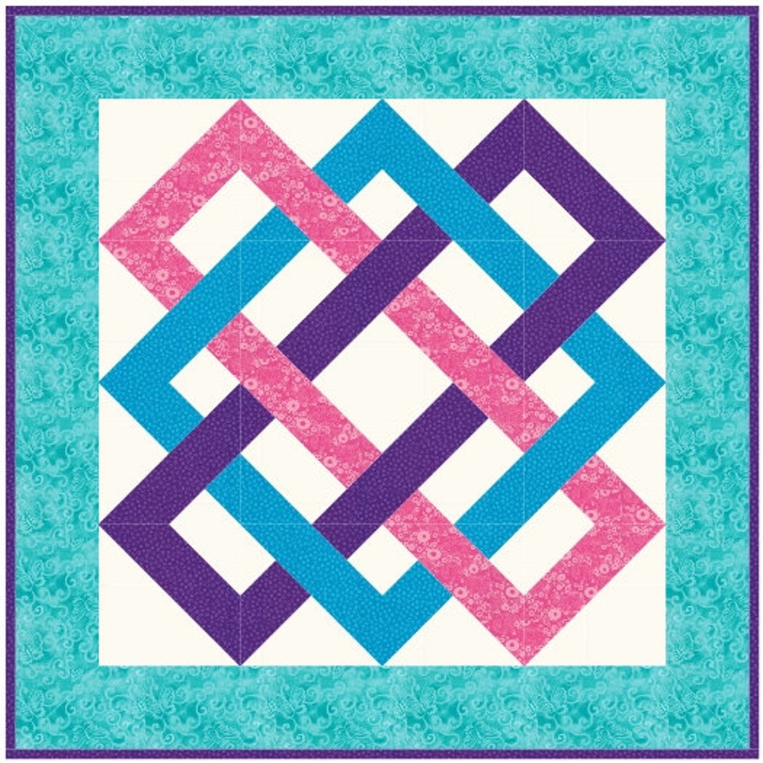 Quilt Block Pattern Modern, Interwoven Quilt Pattern, Paper Pieced ...