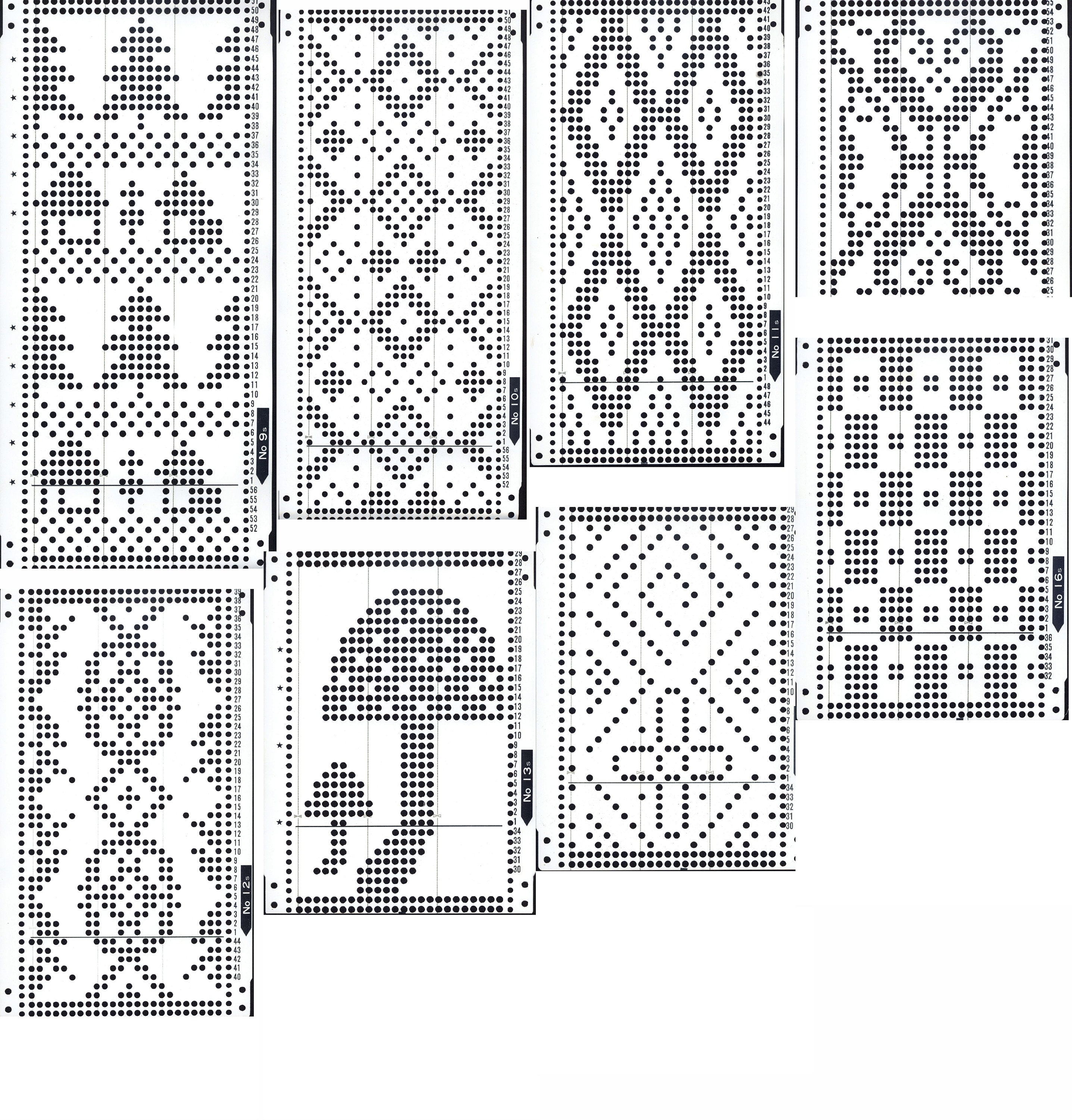 20 Knitting Machines Brother Punch Cards , Machine Knitting, Punch Card ...