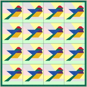 Bird Quilt Pattern Pdf, Digital Quilt Block Pattern, Quilt Patterns ...