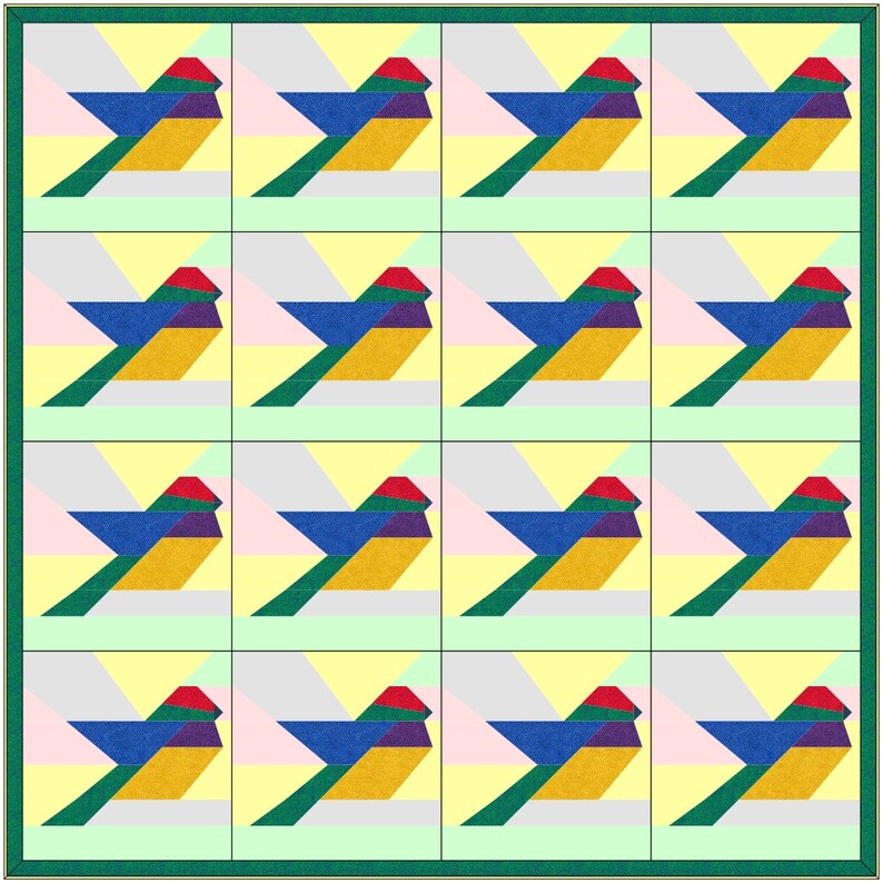 Bird Quilt Pattern Pdf, Digital Quilt Block Pattern, Quilt Patterns ...