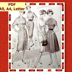 16 Vintage Sewing Patterns, 1950 Sewing Patterns, Vintage Fashion ...