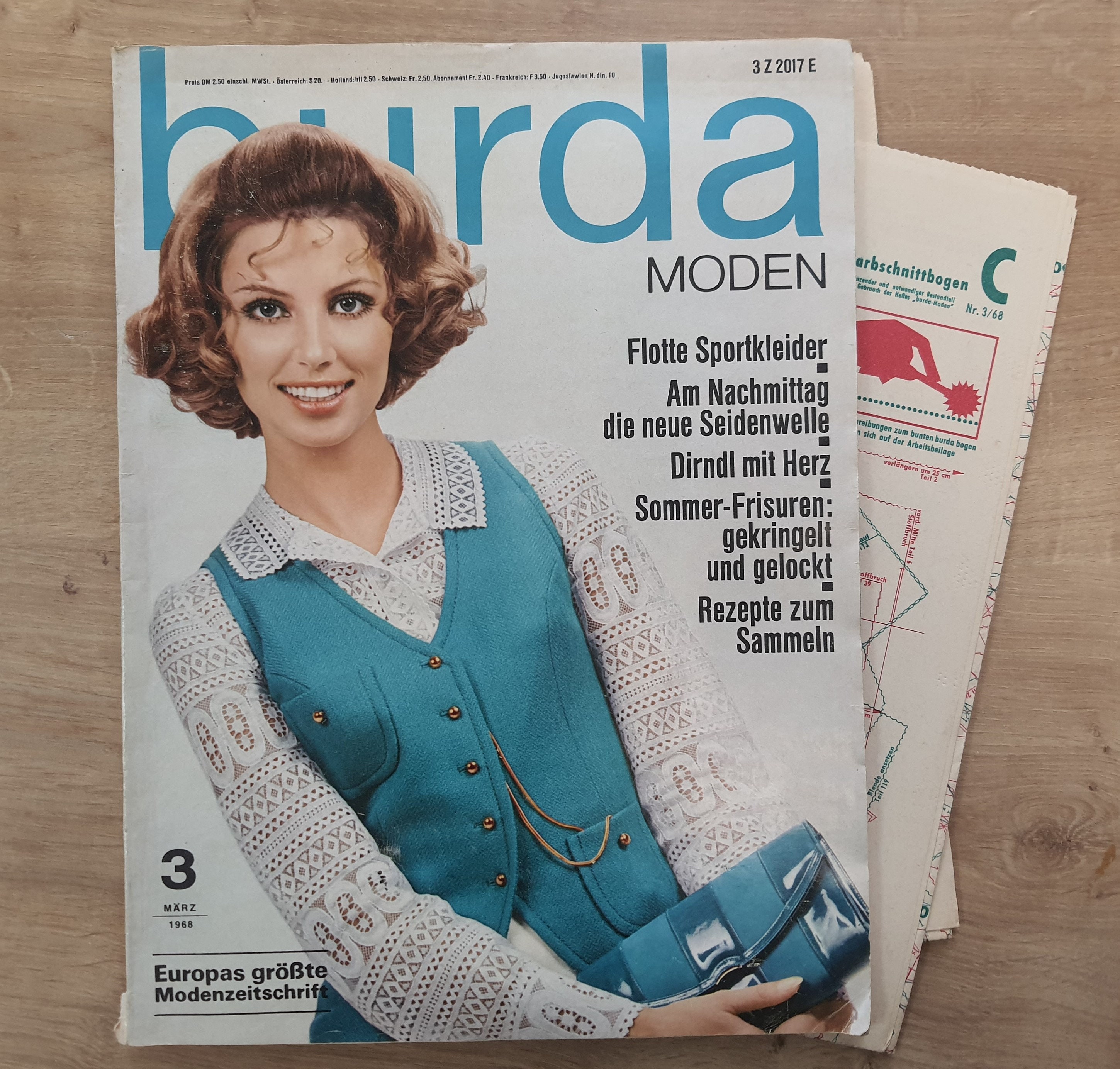 3/1968 Burda Moden Burda 1960s Vintage Sewing Patterns - Etsy
