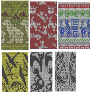 Knitting Machine Punch Card Patterns: Pets & Animals (PDF Download) - Etsy