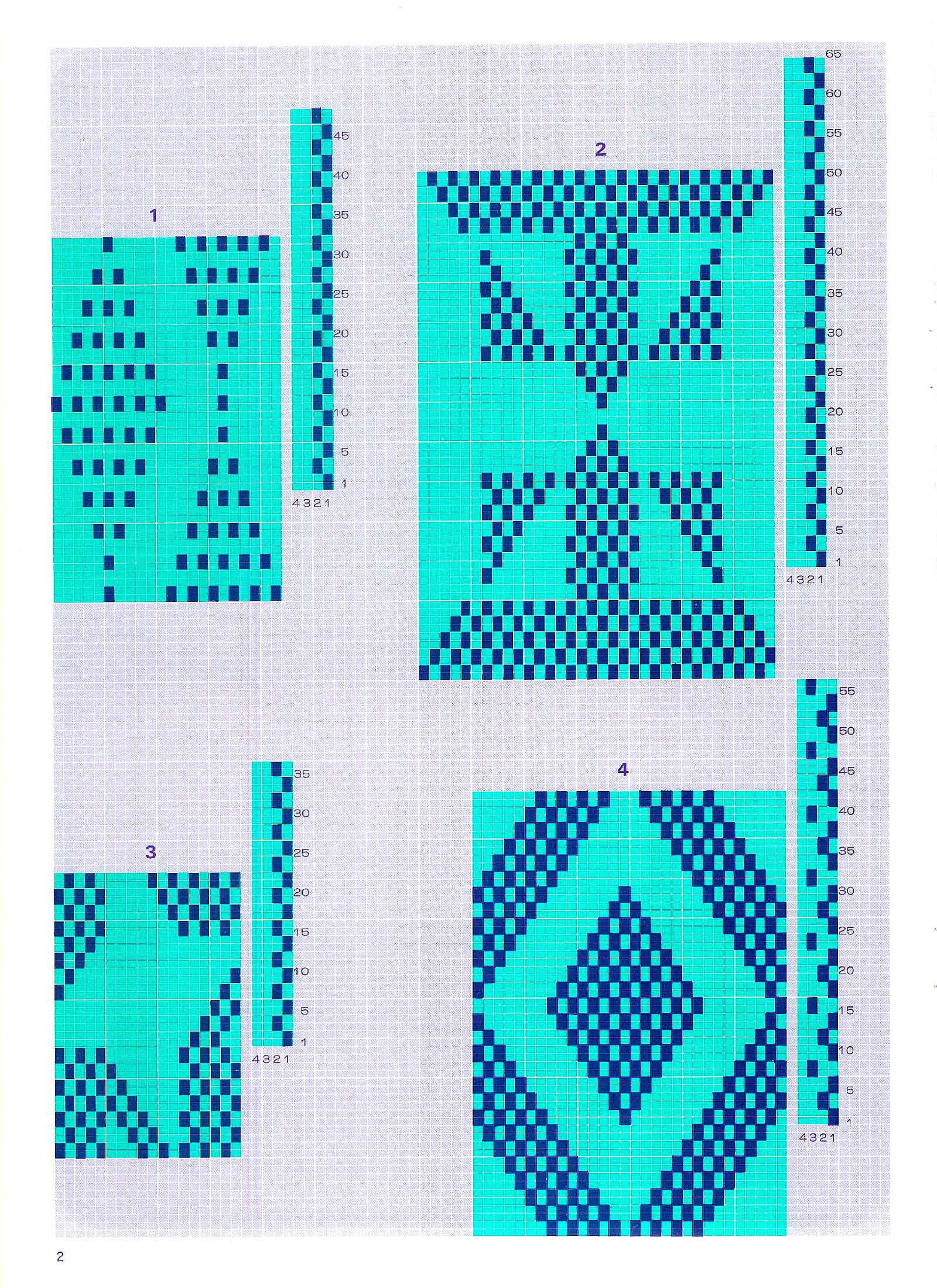 45 Patterns for Knitting Machine, Machine Knitting Book, Punchcard ...