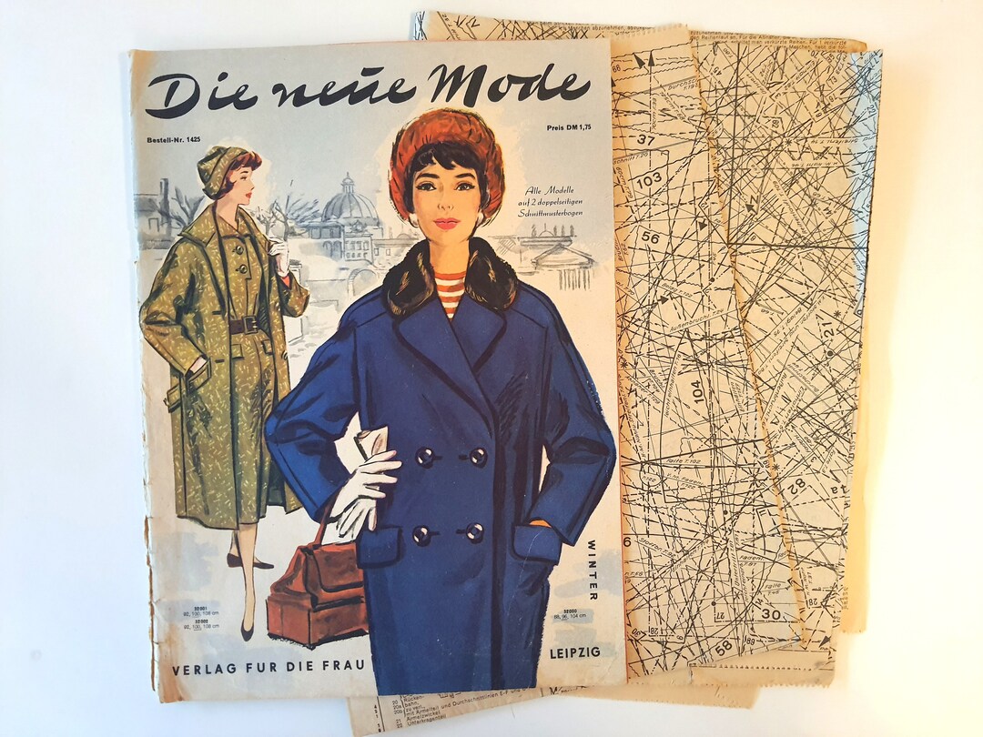 1950s Die Neue Mode 1425, Vintage Fashion Magazine 1950s, Vintage ...