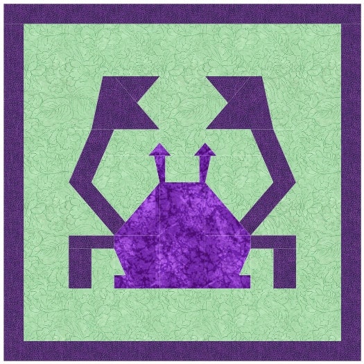 Crab Quilt Pattern Pdf, Digital Quilt Block Pattern, Quilt Patterns PDF ...